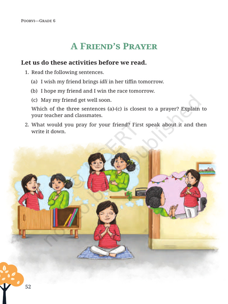 Cbse Class 6 English Book Poorvi A Friends Prayer PDF Download | PDF ...