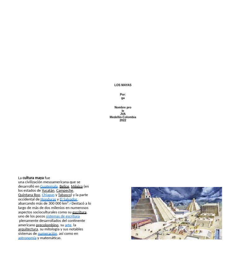 Cultura Maya: Civilización y Logros | PDF