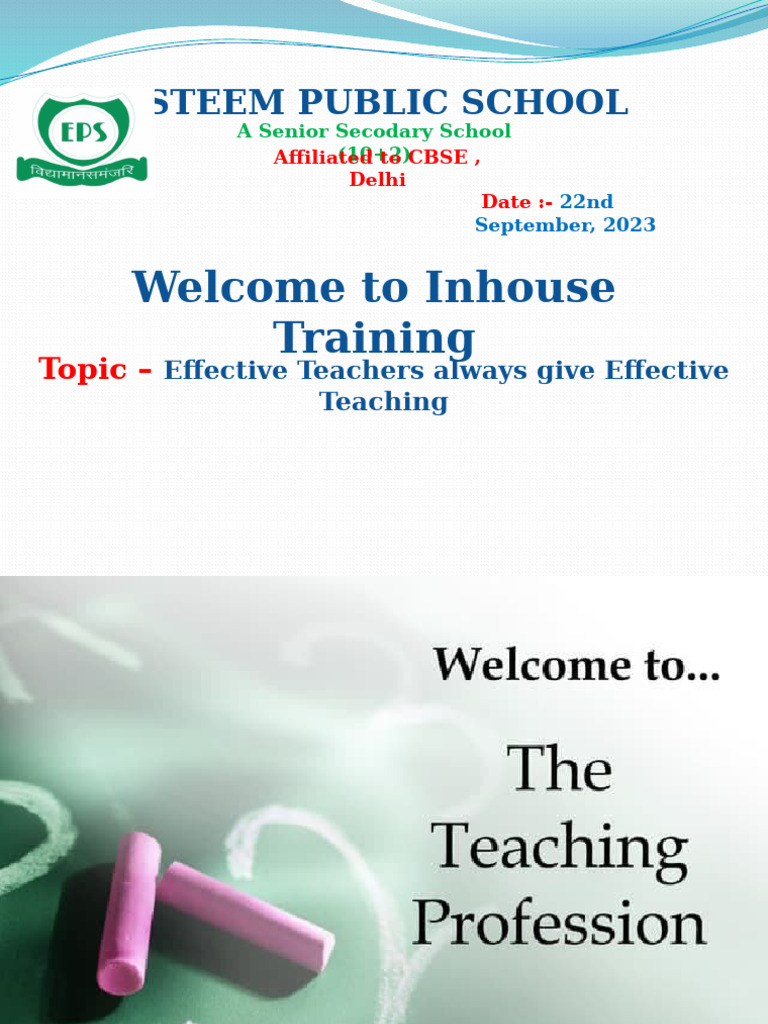 Effective Teachers Always Give Effective Teaching | PDF