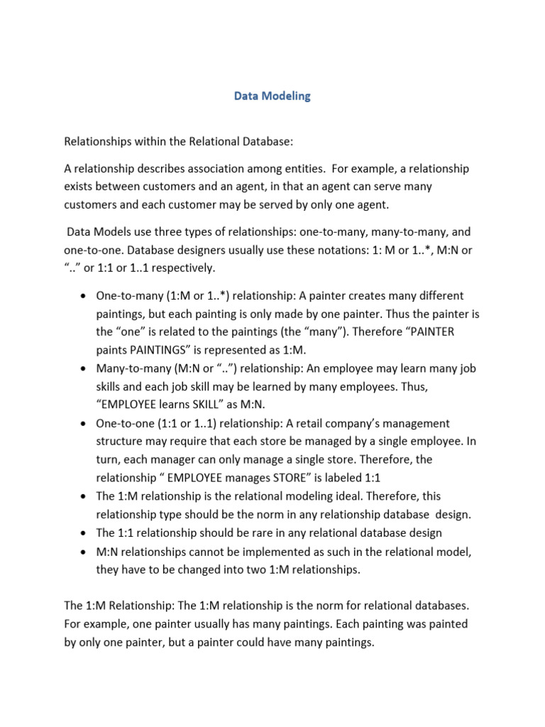 Data-Modelling | PDF | Relational Model | Databases Data-Modelling | PDF | Relational Model | Databases