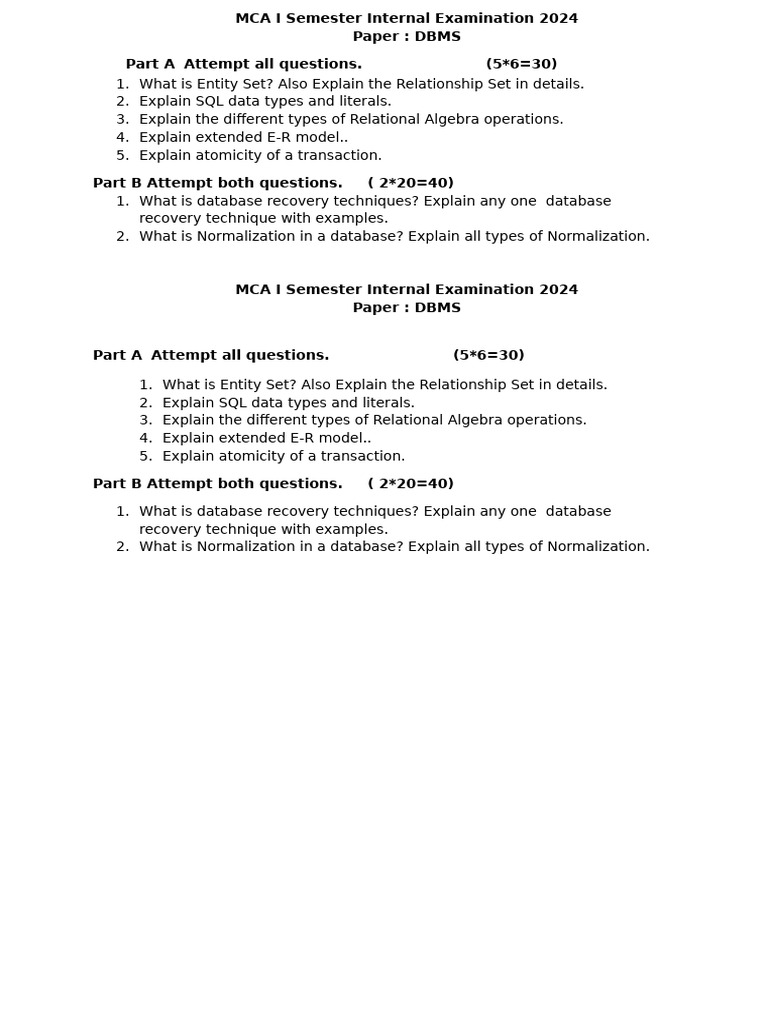 DBMS Paper New | PDF