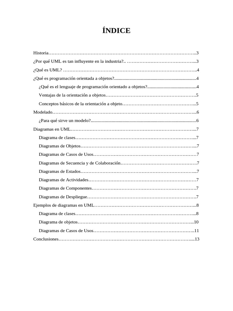 Indice UML | PDF
