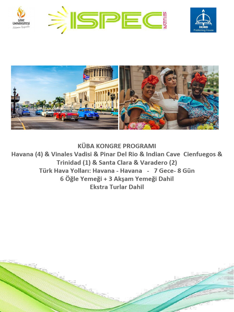 21-28 Ocak 2025 - 7 Gece 8 Gün Küba Kongre | PDF
