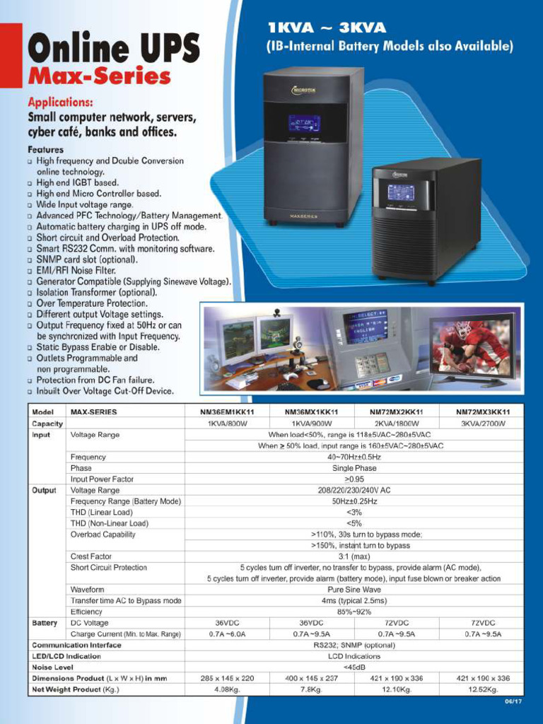 Microtek Online 1kva Ups | PDF