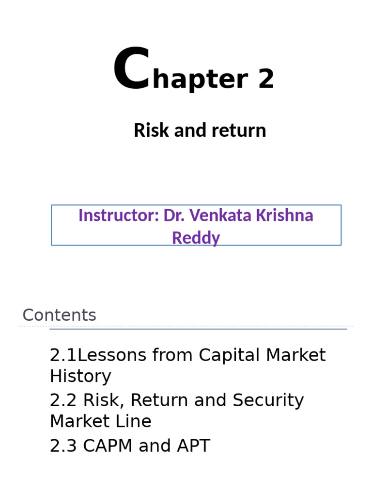 Chapter 02-ACF 2017 | PDF | Capital Asset Pricing Model | Diversification (Finance)