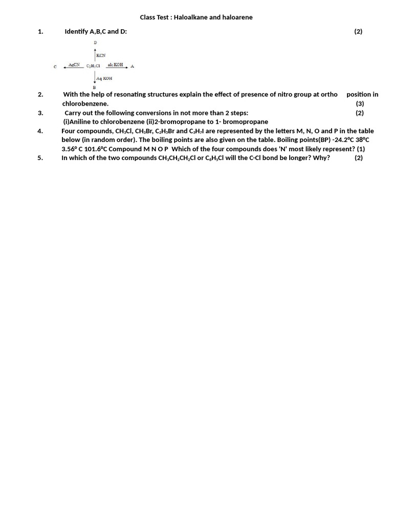 Class - Test - 1 2 | PDF