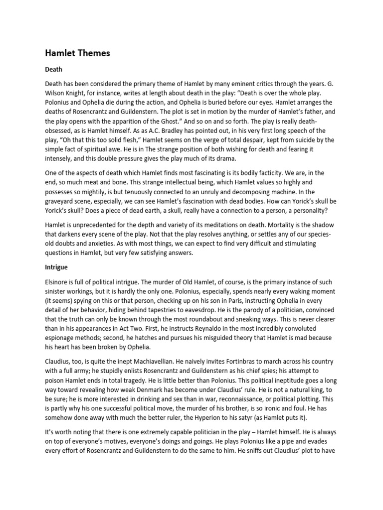 Hamlet Themes | PDF | Hamlet | Theatre