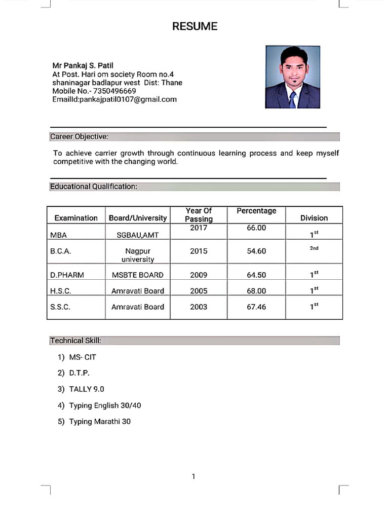 Pankaj Updated Cv 1 | PDF