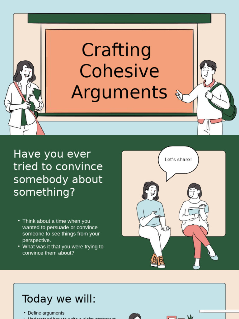 Creating Cohesive Arguments E | PDF | Argument | Reason