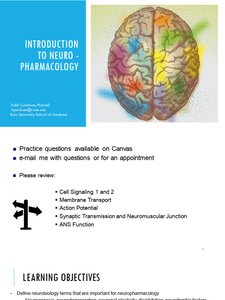 Introduction to Neuropharmacology Basics | PDF | Neurotransmitter ...