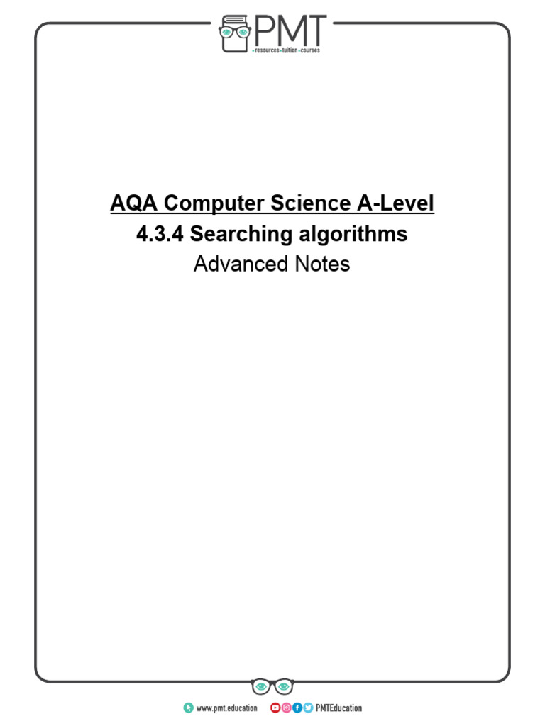 3.4. Searching Algorithms - Advanced | PDF | Time Complexity | Algorithms And Data Structures