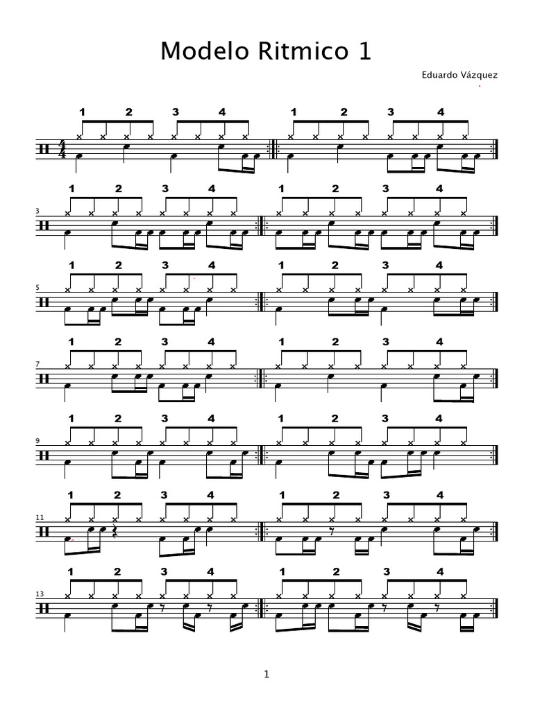 Modelo Ritmico 1 | PDF