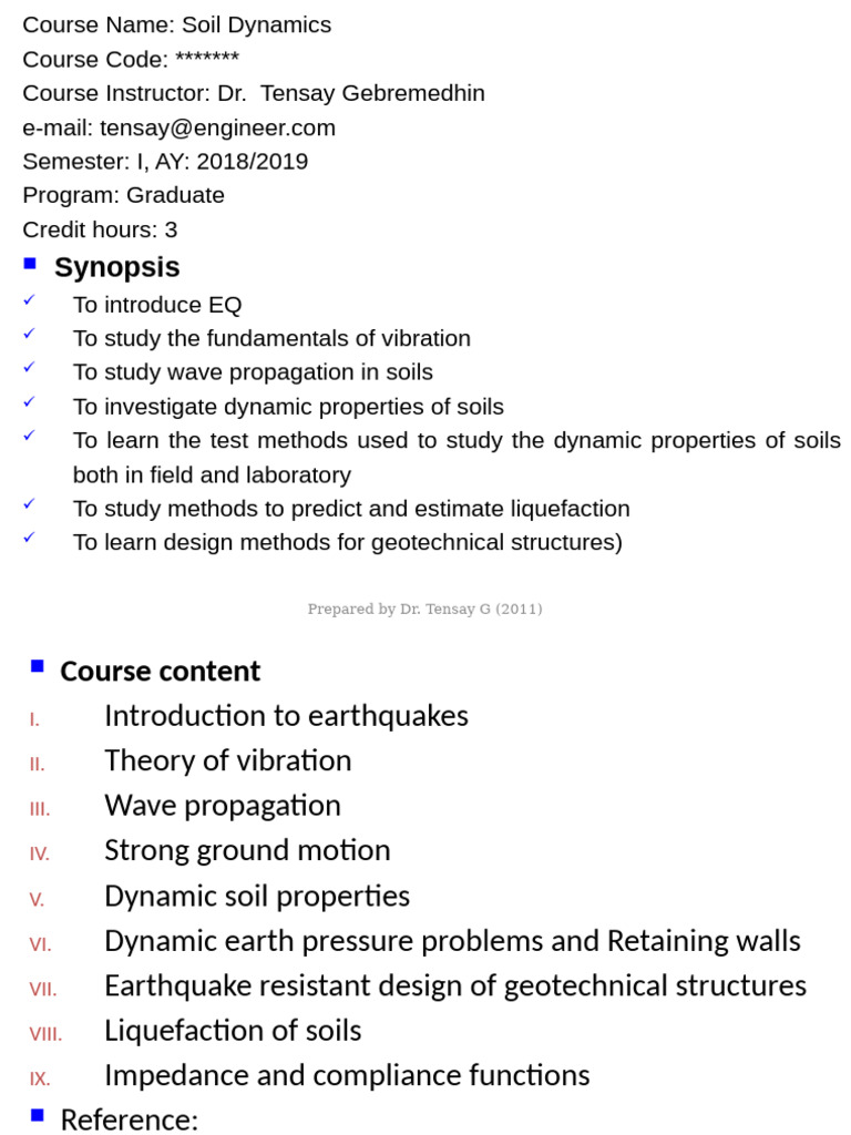 Lect Soil Dynamics Wo Machine | PDF | Deformation (Engineering) | Normal Mode