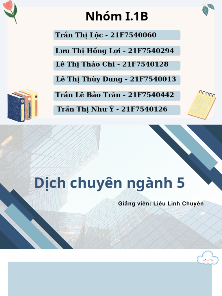 Nhóm I.1B -Dịch CN5 (Biên Dịch) | PDF