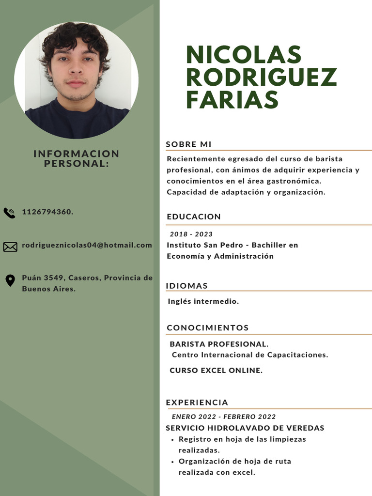 Curriculum Vitae Nicolas Rodriguez | PDF