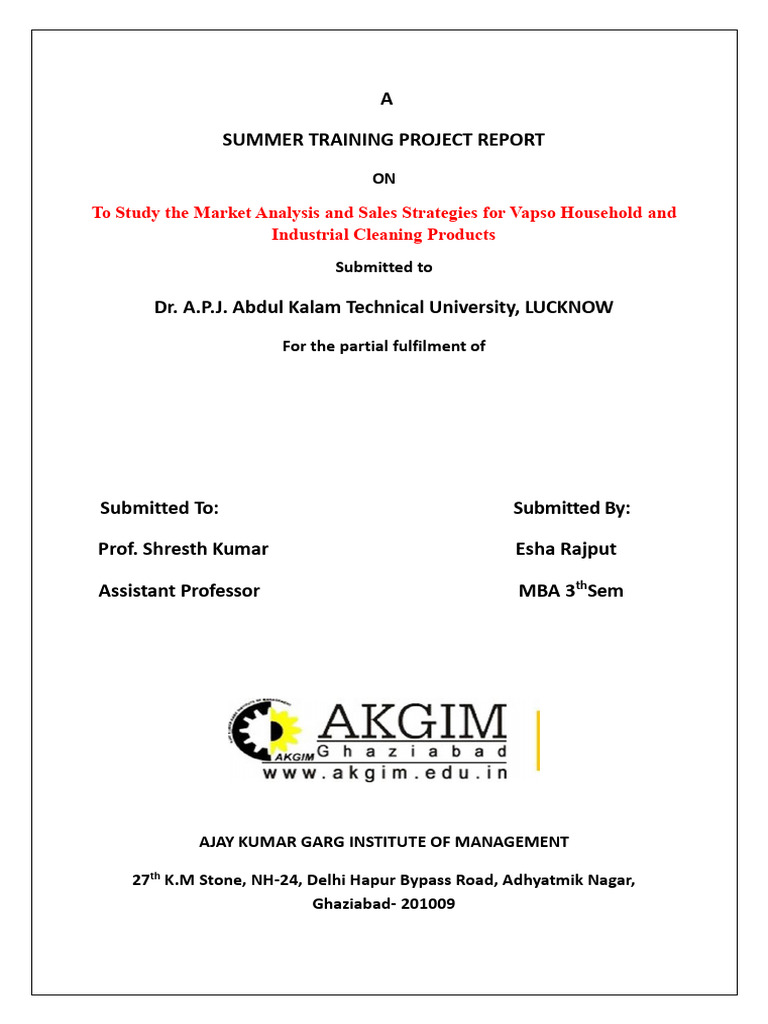 ESHA STPR FINAL[1] | PDF | Bleach | Surfactant