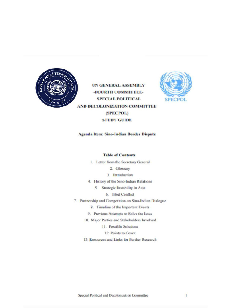 Baykar Mock Mun Specpol | PDF | International Relations