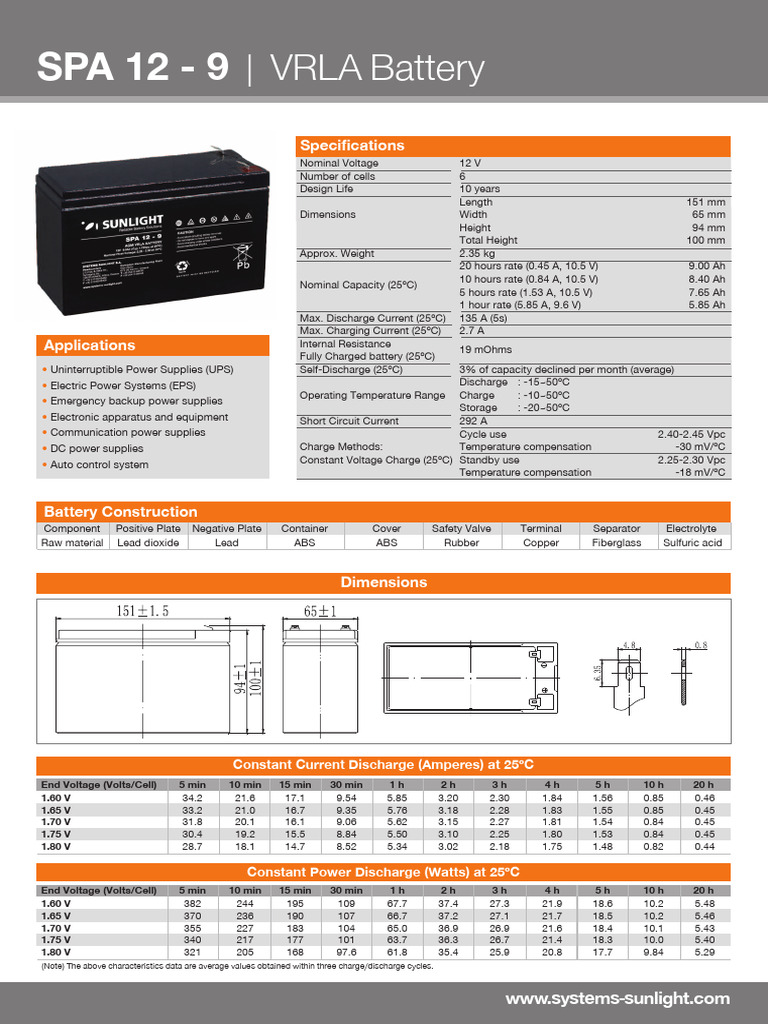sunlight SPA-12-9 | PDF | Power Supply | Electromagnetism