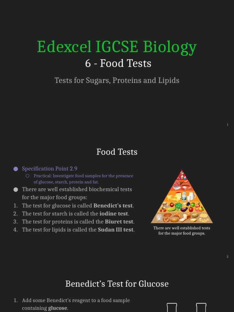 IGCSE Biology Lecture 5 Biological Molecules | PDF | Carbohydrates ...
