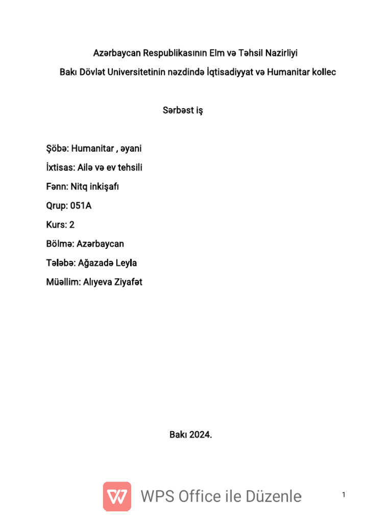 Nitq Inkişafı | PDF