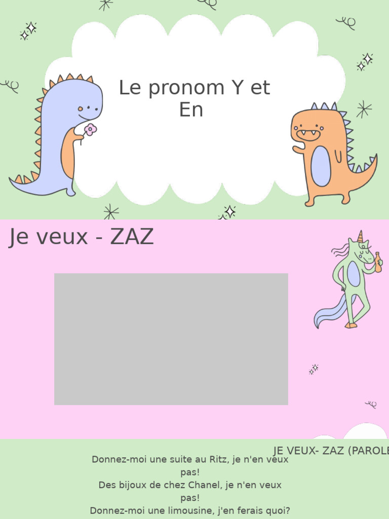 Les pronoms Y et EN | PDF