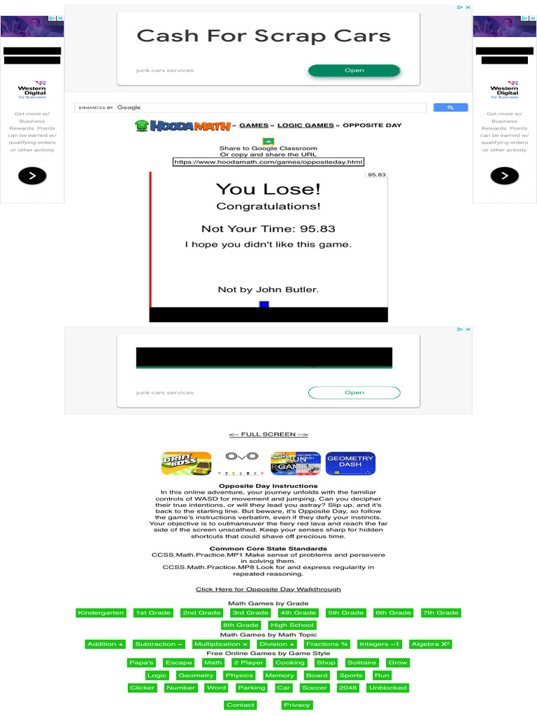 Opposite Day Game Walkthrough | PDF | Mathematics