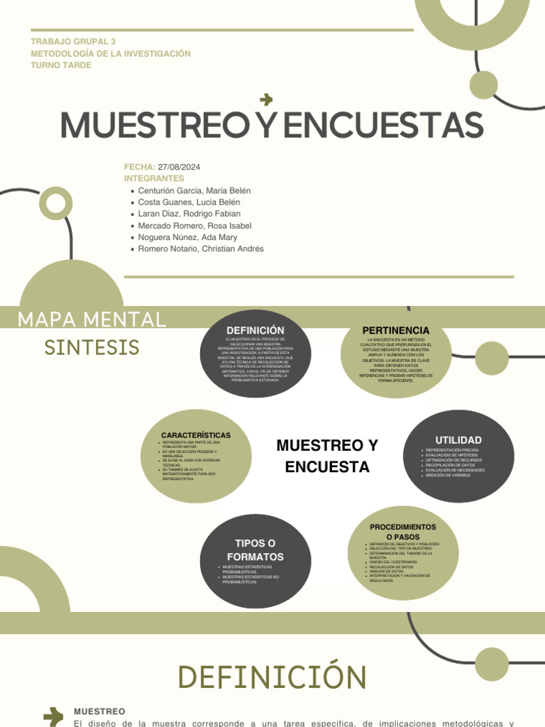 Grupo 7 - Trabajo Grupal 3 - Muestreo y Encuesta | PDF | Muestreo ...
