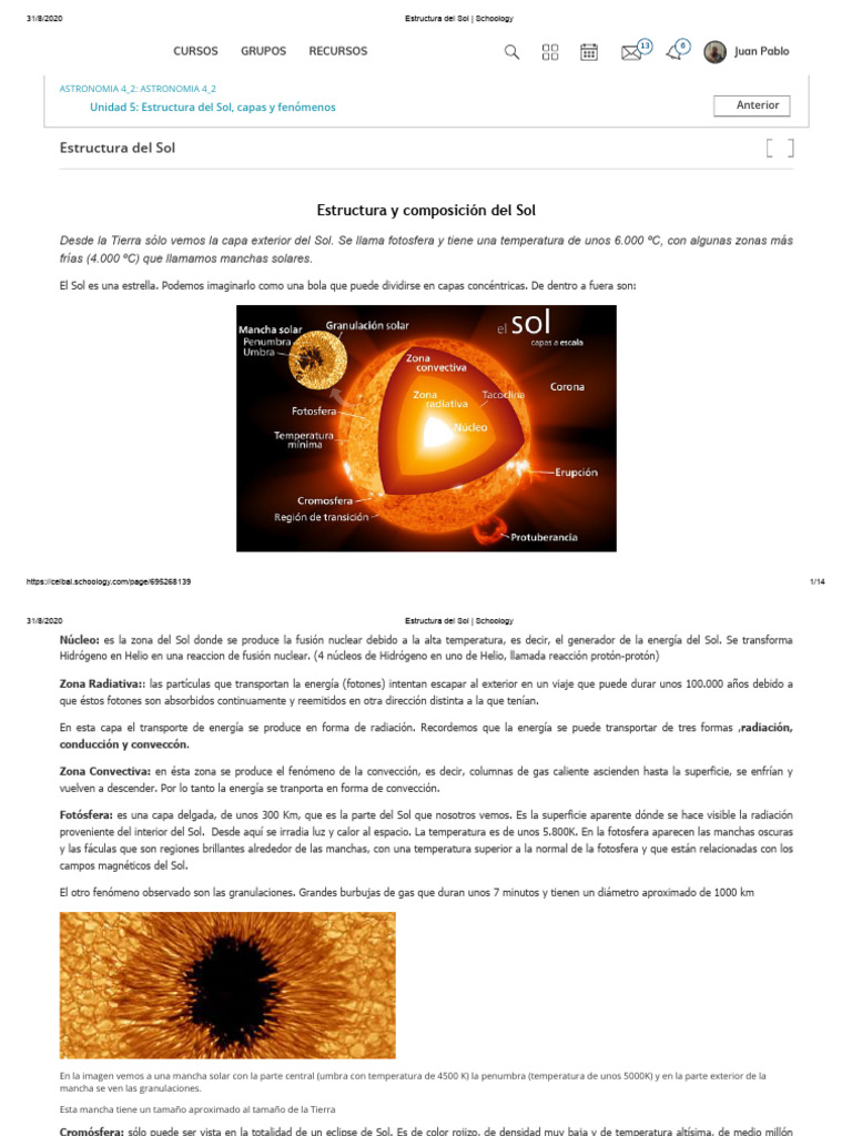 Estructura y Capas del Sol | PDF | Dom | Ciencias fisicas