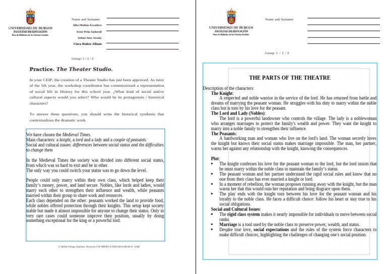 Medieval Social Class Drama Overview | PDF | Knight | Nobility