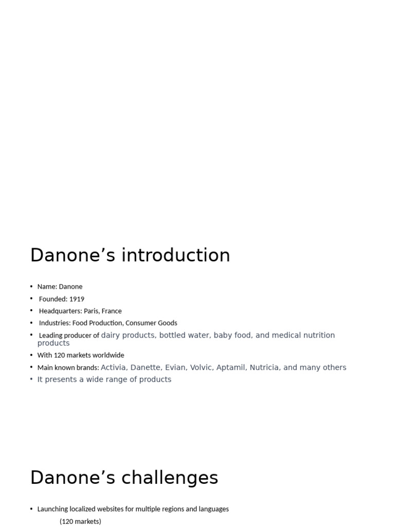 Danone Presentation (1) | PDF