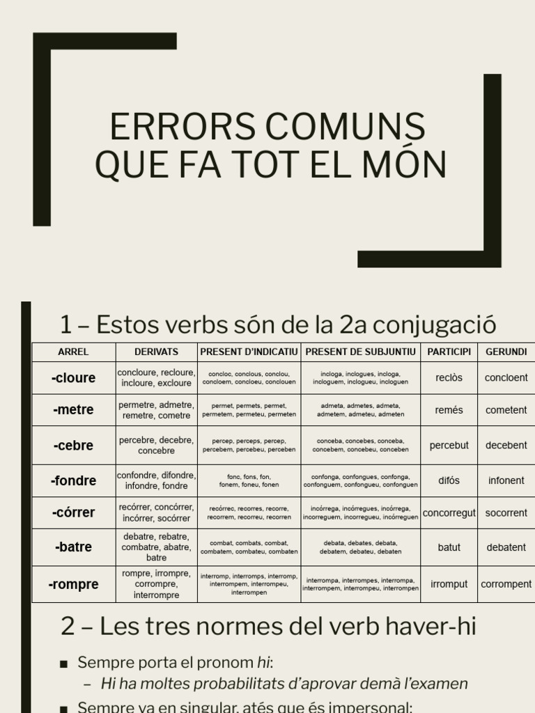 Errors comuns | PDF