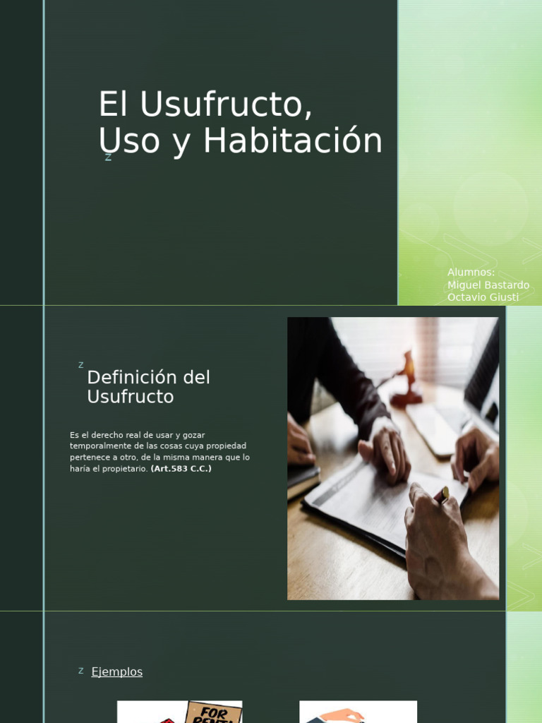 Usufructo: Definición y Normativa | PDF | Propiedad | Justicia