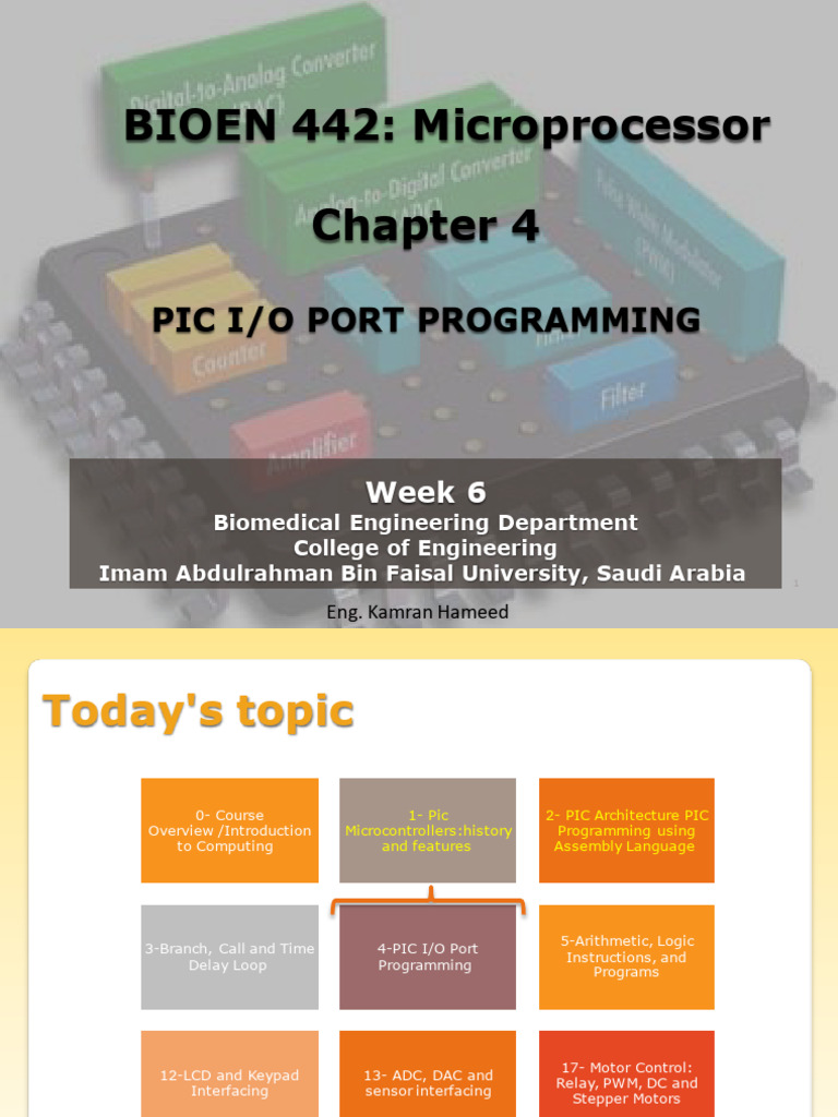 Microcontroller Lecture # 6_edited | PDF | Input/Output | Integrated Circuit