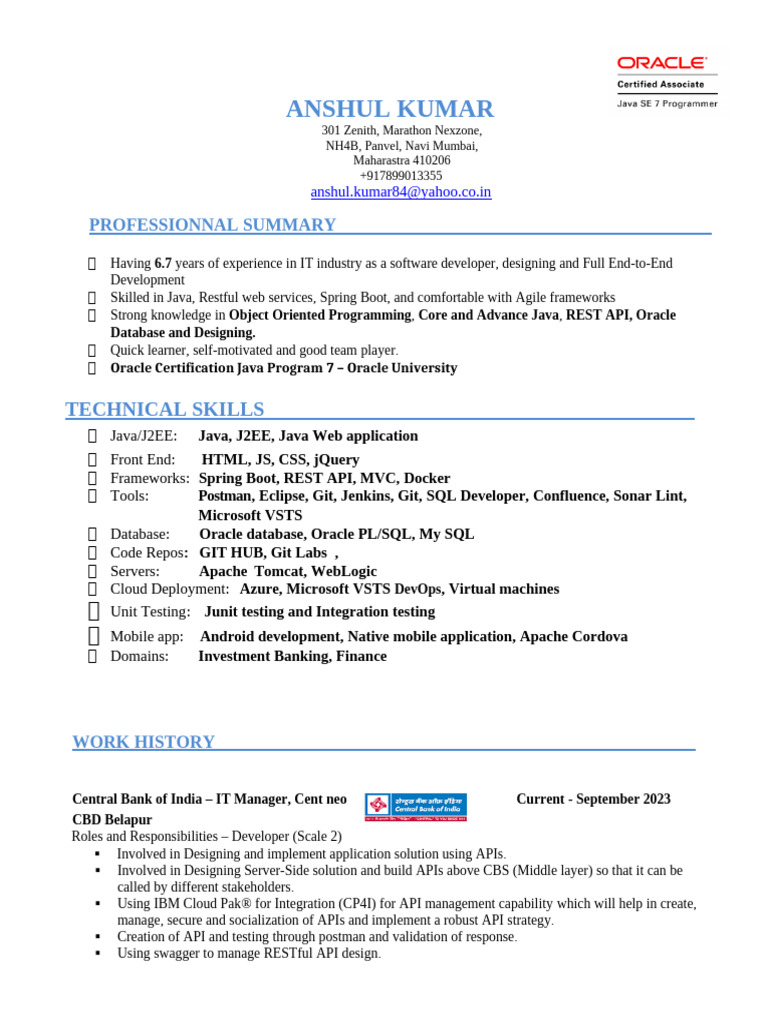 Anshul_updated | PDF | Software Development | Software Engineering