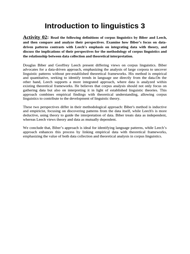 Summative 02-Linguistic | PDF