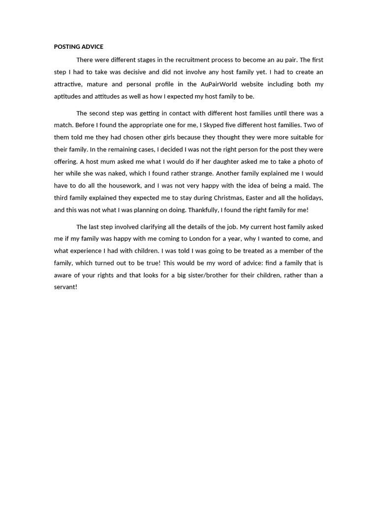 Posting Advice | PDF