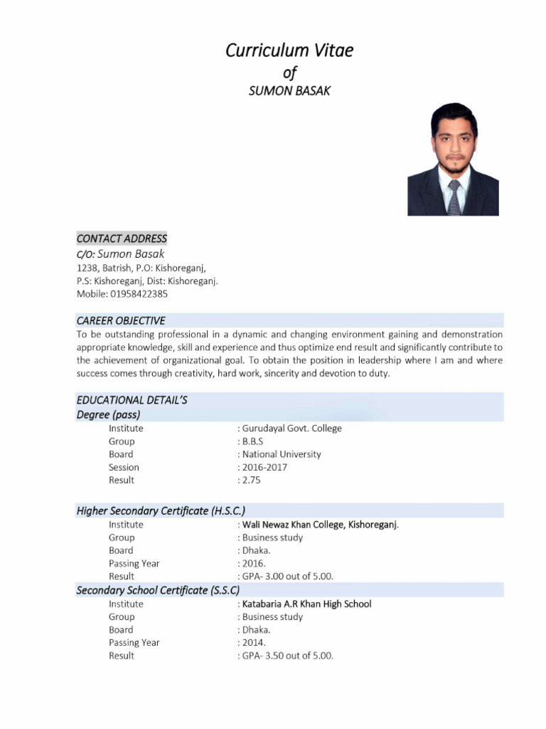 Sumon-Basak (New CV | PDF