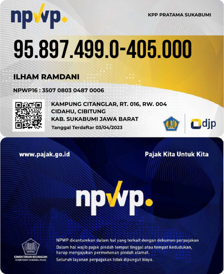 Npwp Ilham | PDF