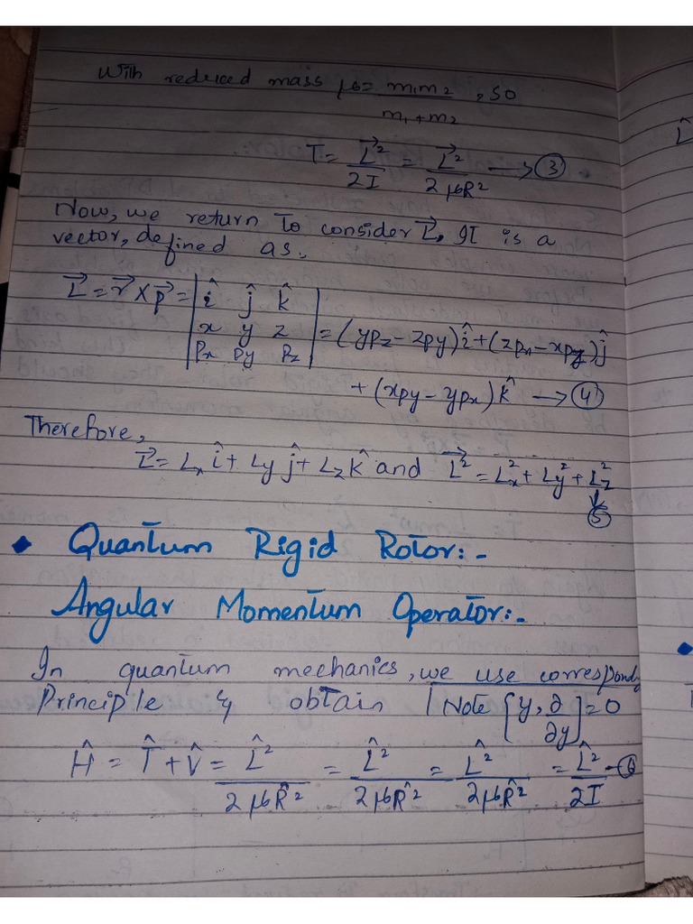 Quantum Rigid Rotor | PDF