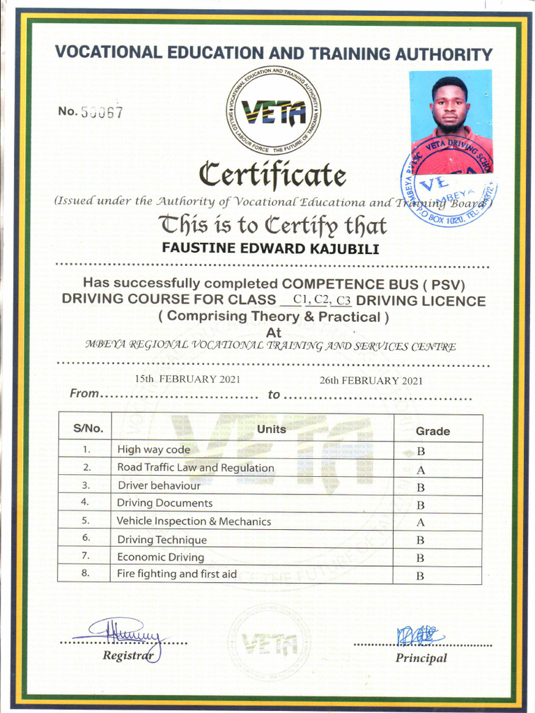 Veta Cert-1 | PDF