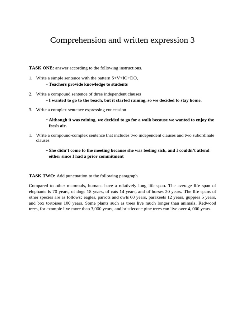 Sentence Structure and Punctuation Guide | PDF