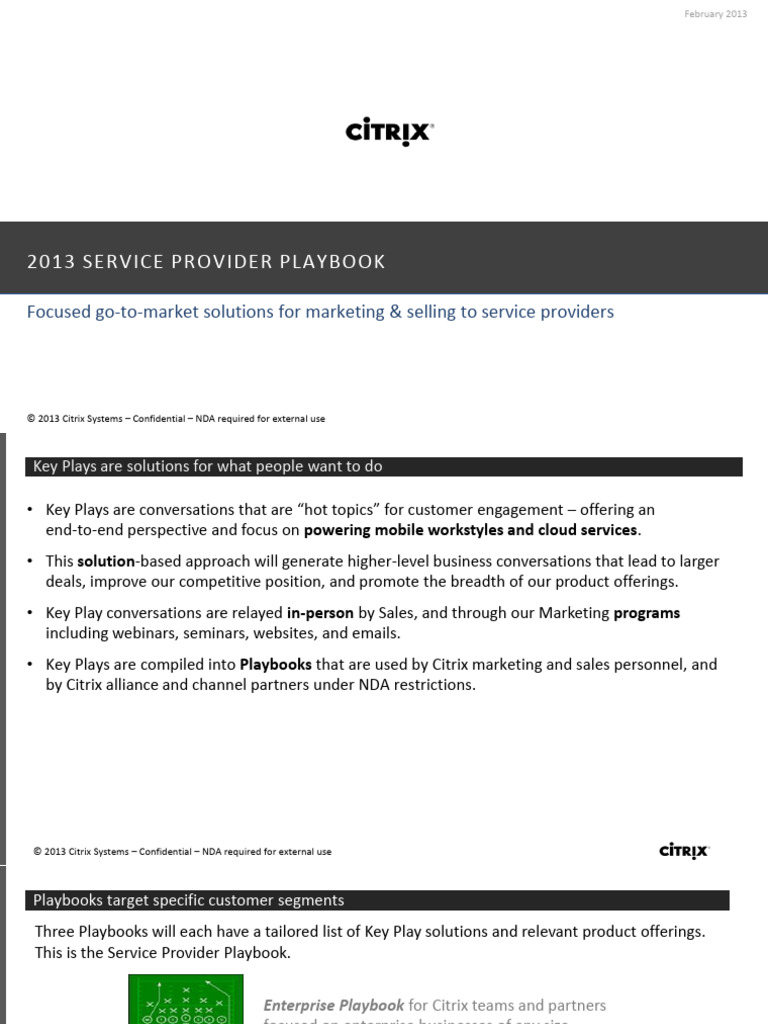 Citrix Service Provider Playbook - Feb 2013 | PDF | Cloud Computing | Desktop Virtualization