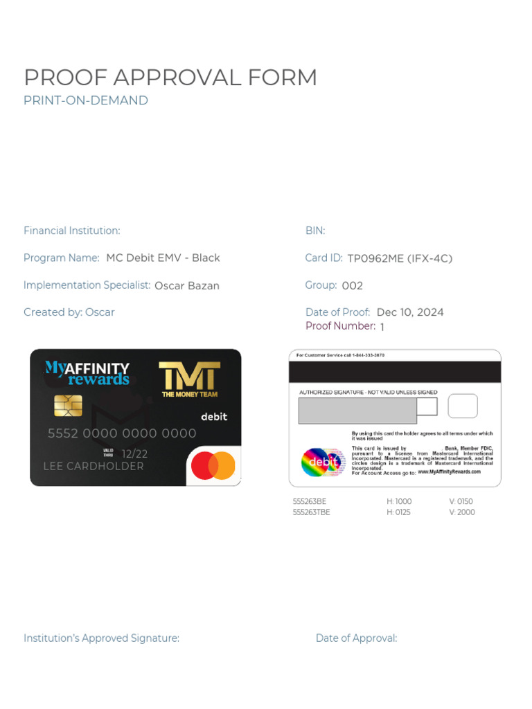 Affinity Bank MC Debit EMV VHD Black PDF | PDF | Emv | Debit Card
