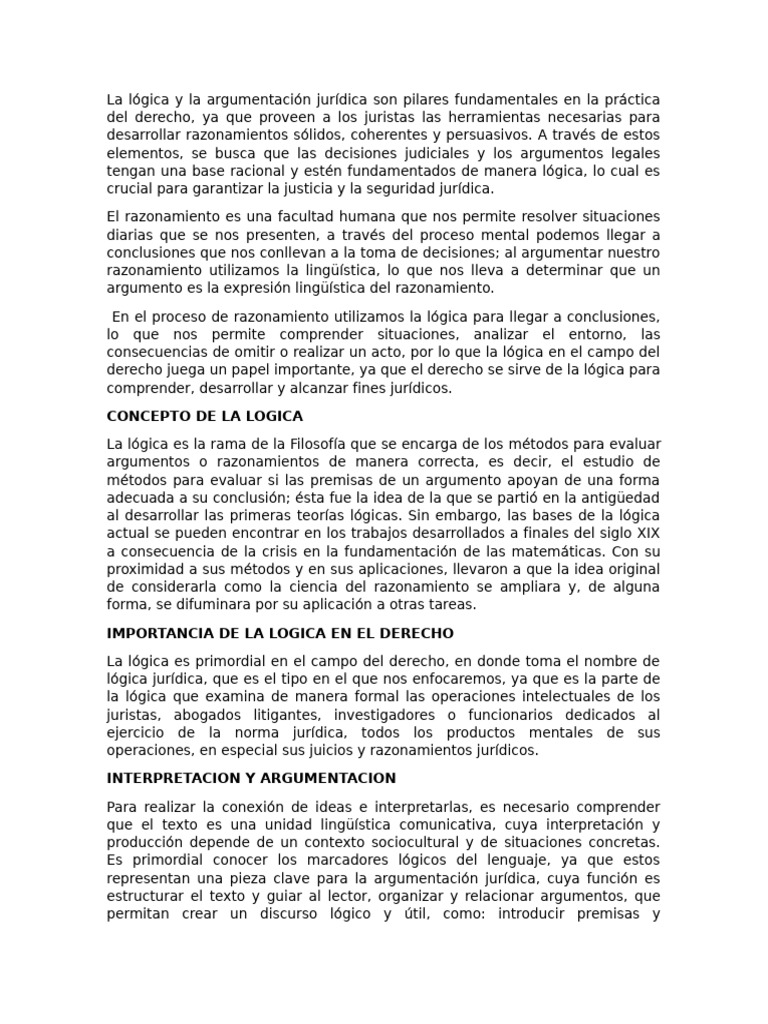 Logica y Argumentacion Juridica | PDF | Argumento | Lógica