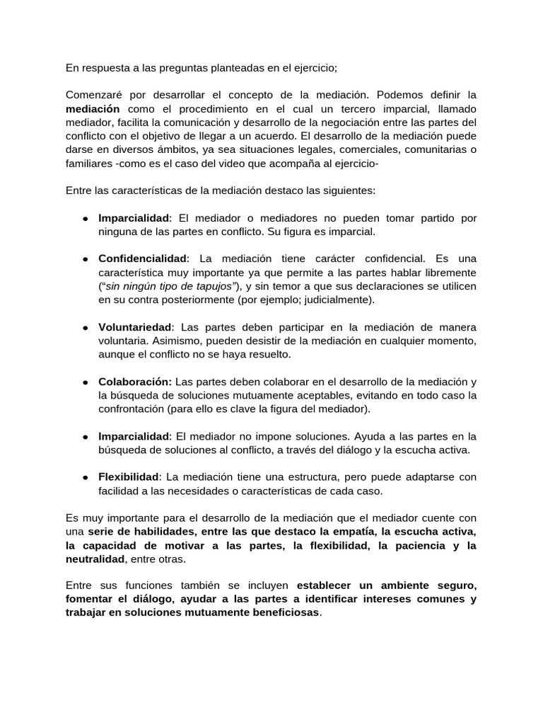 Guía Completa Sobre Mediación Efectiva Pdf Mediación