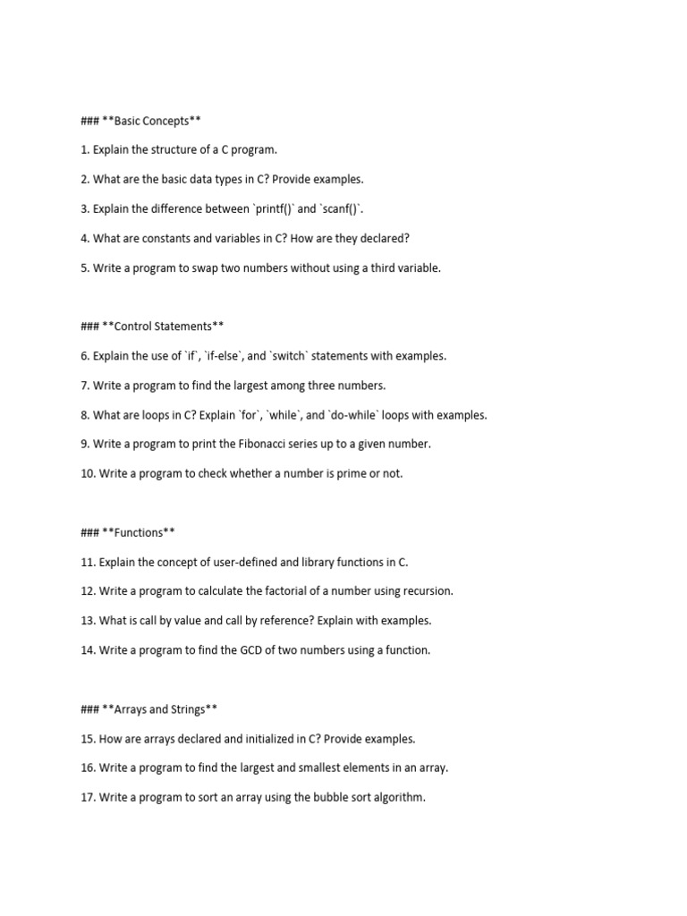 c important (1) | PDF | Pointer (Computer Programming) | Computer Program