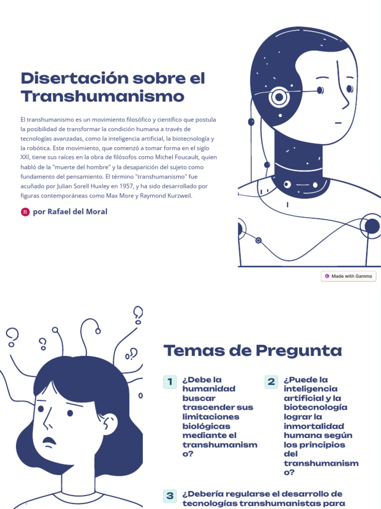Disertacion-sobre-el-Transhumanismo | PDF | Transhumanismo | Inmortalidad