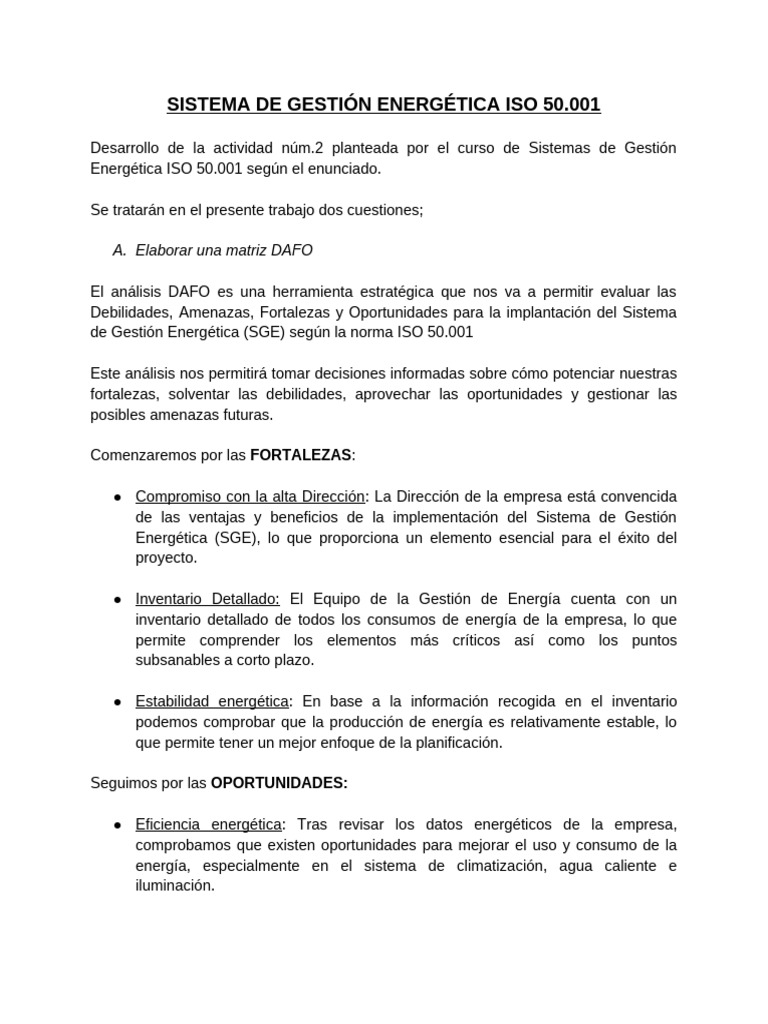 Sistema de Gestión Energética Iso 50 | PDF | Gestión energética ...