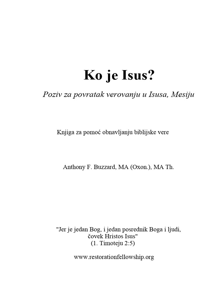 Buzzard: Ko Je Isus? | PDF