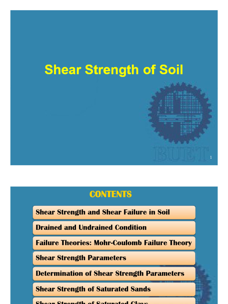 Shear Strength of Soil Explained | PDF | Strength Of Materials | Yield ...